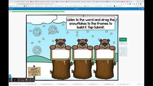 Build Groundhog Day CVC Words BOOM Cards by Little Library of Learning