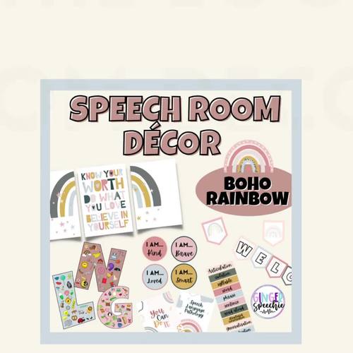 BOHO Rainbow Theme Motivational Posters | Modern Theme | Digital Download