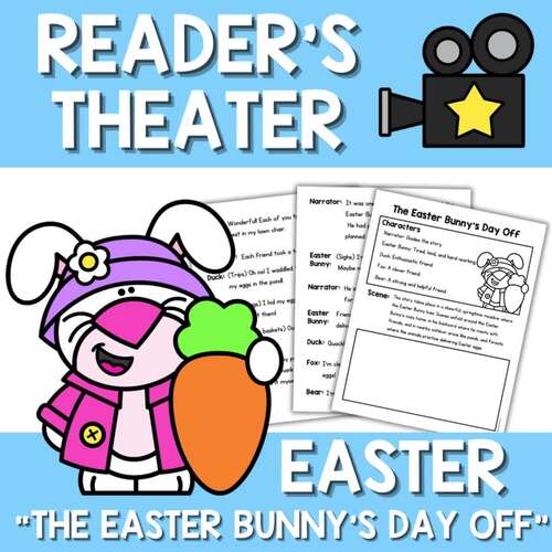 Easter Readers Theater Activity | Easter Bunny's Day Off Skit Play ...
