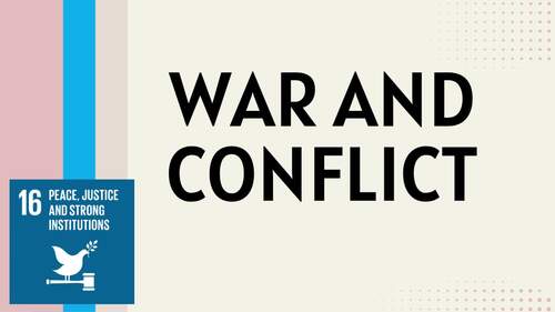 War and Conflict Lesson - PPT + Worksheet by DropletteDesign | TPT
