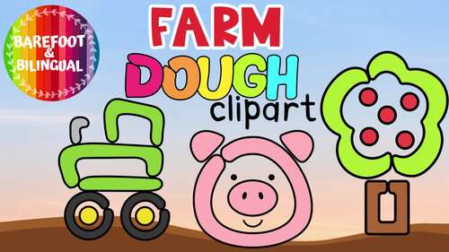 Farm Dough Clipart | Dough Outline Images for Dough Mats and Fine Motor ...