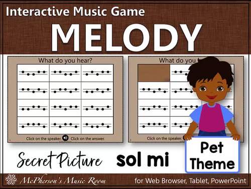 Solfege | Sol Mi Interactive Melody Game {Reveal the Secret Picture | Pet}