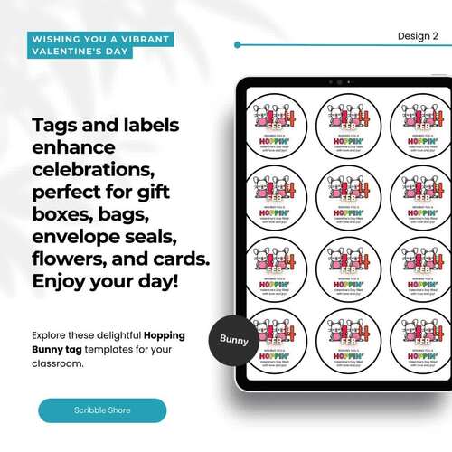 Valentine's Day Tags & Labels - Bears, Snowman, Bunny, Yeti, Owl