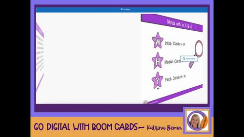 Boom™ Cards: Articulation Hidden Pictures W,Y,H for speech therapy
