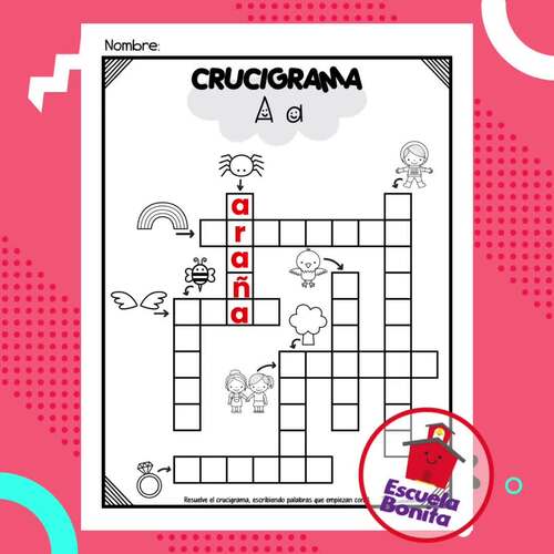 CRUCIGRAMAS del Abecedario / Spanish Alphabet CROSSWORDS by Escuela Bonita