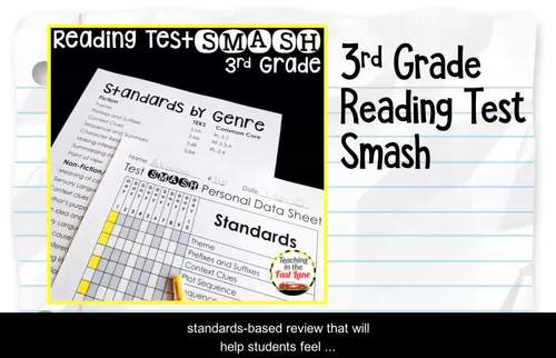 Reading Test Prep 3rd Grade by Teaching In the Fast Lane | TpT
