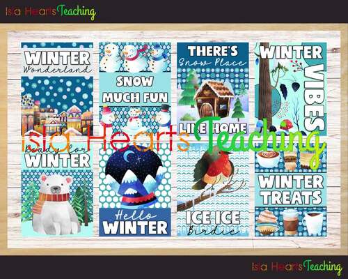 Editable Winter Posters - Bulletin Board Wall Display Set - Fun ...