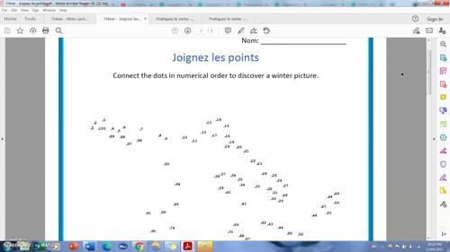 l'Hiver - Joignez les points (French winter-themed connect-the-dots ...