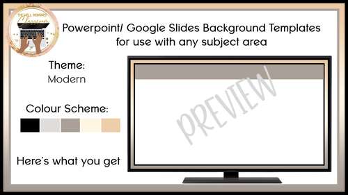 Powerpoint/ Google slides background templates -for any subject- Modern ...
