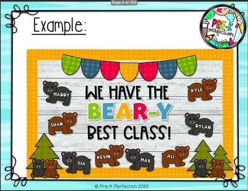 Brown Bear Bulletin Board | Bear-y Best Class Bulletin Board Kit | Baby ...