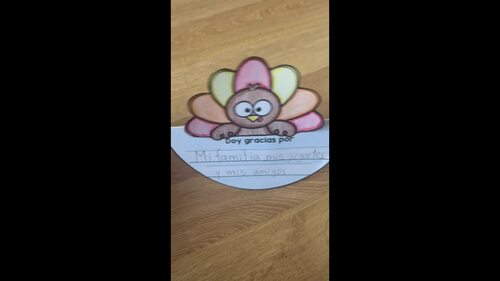 Thanksgiving craftivity Spanish | Acción de Gracias craftivity en español