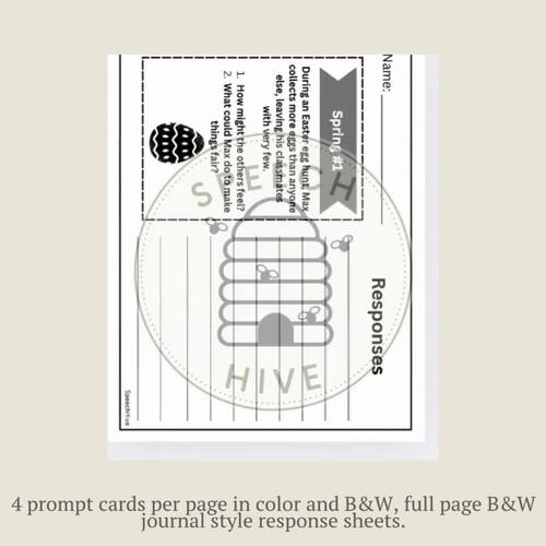 Spring/Easter Activities - Social and Emotional Skills: Prompts and ...