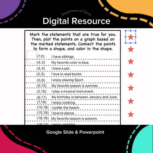 Math Graph All About Me Back to School First day Activities |Getting to ...