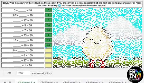 Nursery Rhyme Scene Pixel Art Math for Mother Goose Day Completing the ...