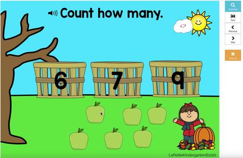 Fall Counting Objects to 10 BOOM Cards by La Petite Kindergarten