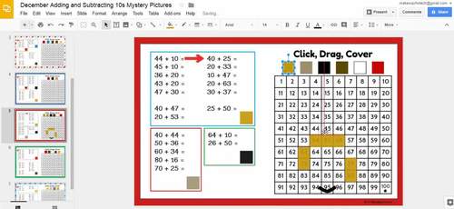 Christmas Color by Number Hanukkah | Add and Subtract by Tens Mystery ...