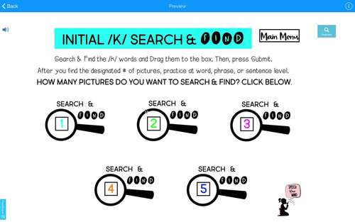 K BOOM Cards™ - Search & Find Articulation Game - Initial, Medial ...