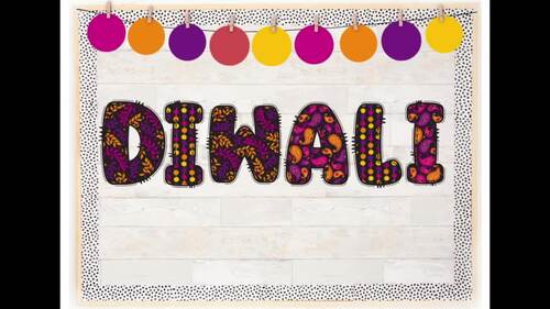 Diwali Lettering for Bulletin Board Titles / Classroom Decor Door Decor