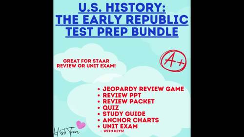 American History New Republic Test Prep Bundle by HistoTeam | TPT