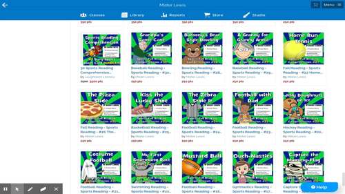 Sports Reading Comprehension - 30 BOOM CARD Bundle by Laughroom Literacy