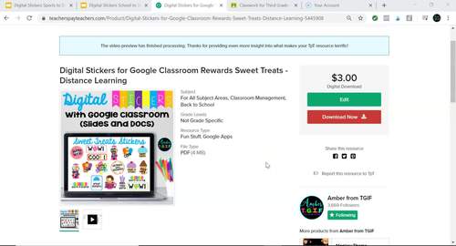 Digital Stickers for Google Classroom Individual Student Rewards BUNDLE