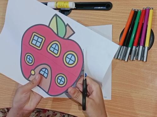 Apple Craft Writing Prompts Back to School Activities Fall Bulletin ...
