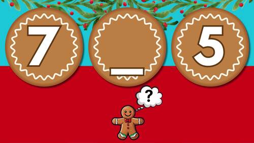Kindergarten Christmas Missing Number Order to 10 Digital Math Fluency ...