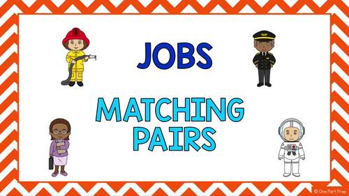 Jobs/ Professions/ Community Helpers Matching Pairs Memory Game | ESL ...