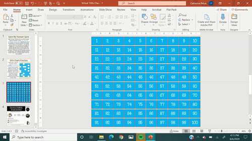 Distance Learning 100s Chart by Classroom Creations by Catherine Coyle