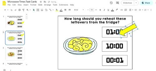 Life Skills Task Cards - Cooking - Using a Microwave - Recipe - GOOGLE