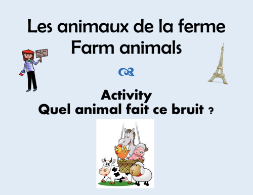 French - Les animaux de la ferme / Farm animals - Activity/game "Animal ...