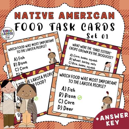 Native American Food Task Cards ,Trivia Game, Social Studies Review ...