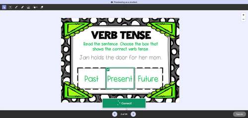 Verb Tense Task Cards - Past, Present, and Future | Printable and ...