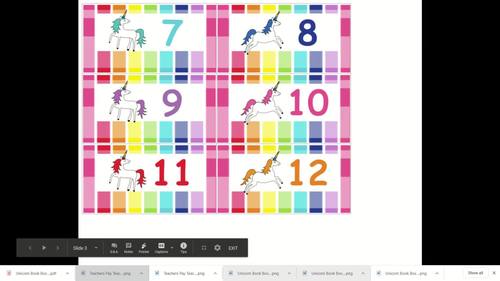 Unicorn Book Box Labels in Rainbow Colors by The Unicorn Classroom