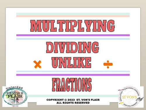 Multiply and Divide Unlike Fractions|RULES and NOTES|Rational Number Review