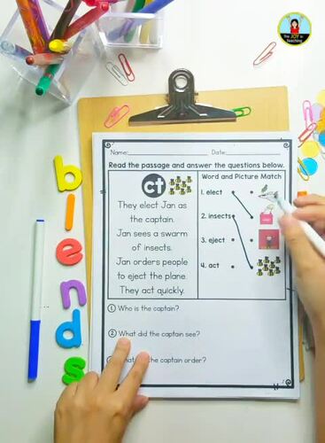 Ending Blends Reading Passage by The Joy in Teaching | TPT