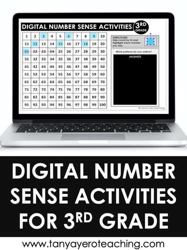 3rd Grade Math Centers Digital Number Sense Activities Mental Math