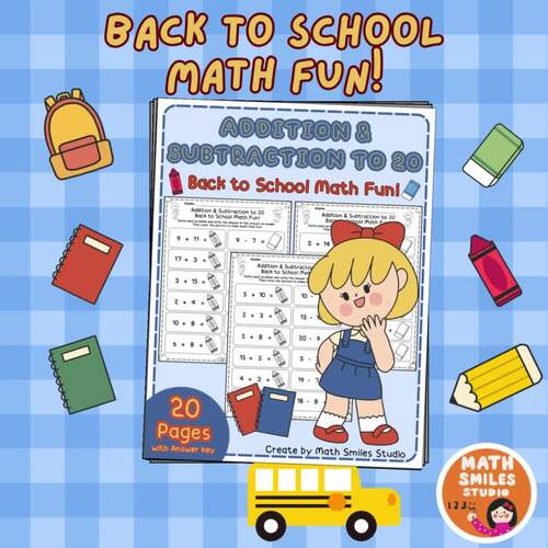 Addition & Subtraction to 20 | Back to School Math Fun! 1st & 2nd Grade