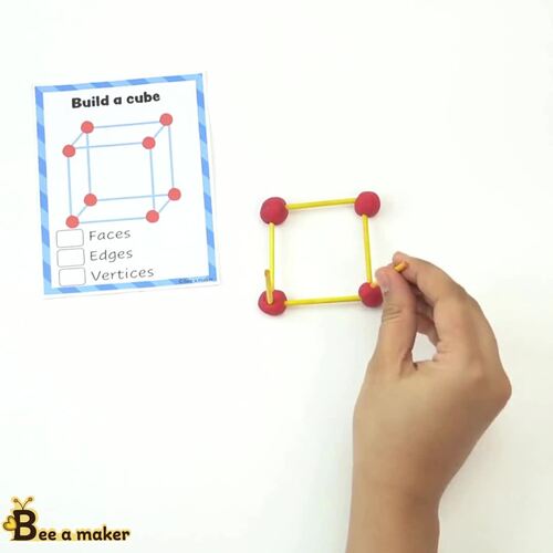 3D Stick shapes STEM task cards or BUSY BAGS by Bee a maker | TPT