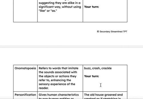 Poetry and Figurative Language Unit: No Prep! (examples, worksheets ...