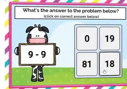 Fall Semester Boom Cards - Math Facts Bundle (Add, Subtract & Multiply)