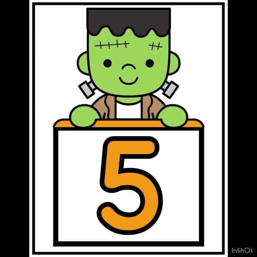 Halloween Math Visuals – Frankenstein-Themed Number Lines (0–20)