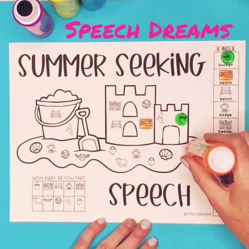 Summer Seeking Activity Articulation and Language by Speech Dreams