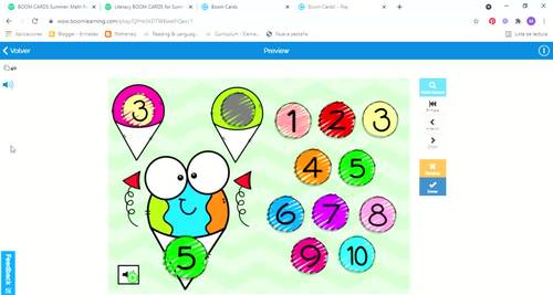BOOM CARDS Summer: NUMBERS BOND TO 10 Digital Resources by Ms Herraiz