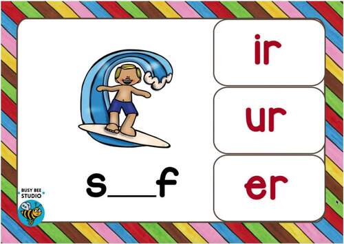 BOSSY R PHONICS BOOM CARD R CONTROLLED VOWELS AR OR ER IR UR 1ST GRADE ...