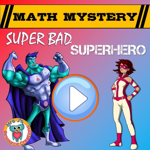 Superhero Free Math Mystery Review - Differentiated for Grades K-6