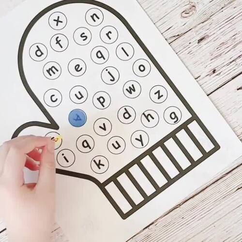 Winter Dot Sticker Activities | Fine Motor, Color, Shape & Letter Practice