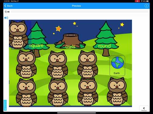 Category Owls Matching Game Boom Cards Distance Learning by PomKat Speech