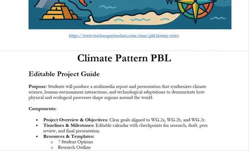 Climate Patterns World Geography PBL by PBL History & Civics | TPT