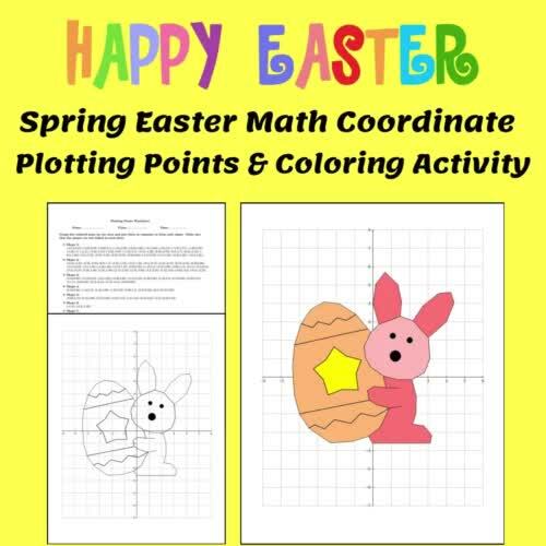 Easter Math Coordinate Graphing Mystery Pictures - Plotting Points ...